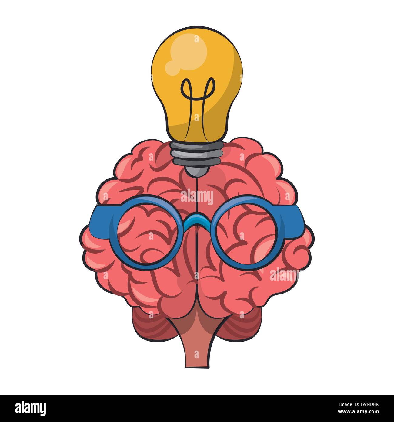 Human brain intelligence and creativity cartoons Stock Vector Image ...