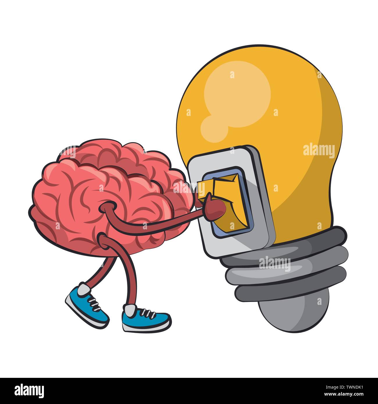 Human brain intelligence and creativity cartoons Stock Vector Image ...