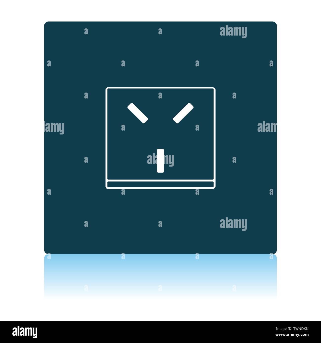 Israel Electrical Socket Icon. Shadow Reflection Design. Vector ...