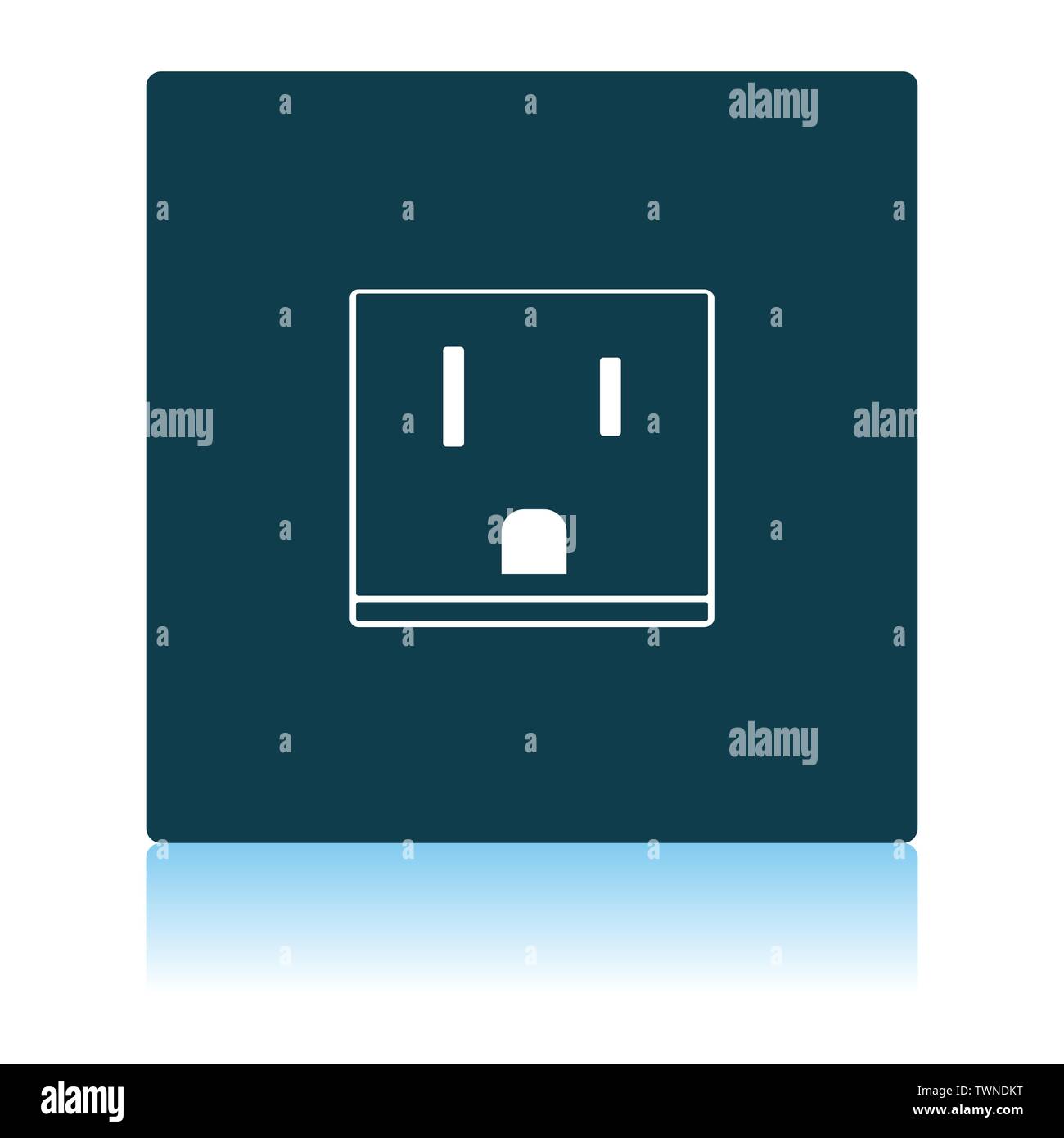 USA Electrical Socket Icon. Shadow Reflection Design. Vector ...