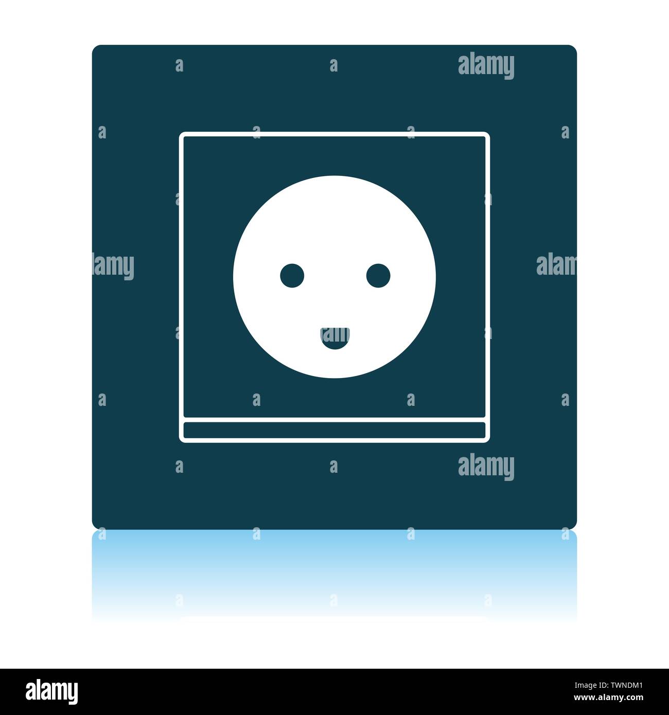 Austria Electrical Socket Icon. Shadow Reflection Design. Vector ...