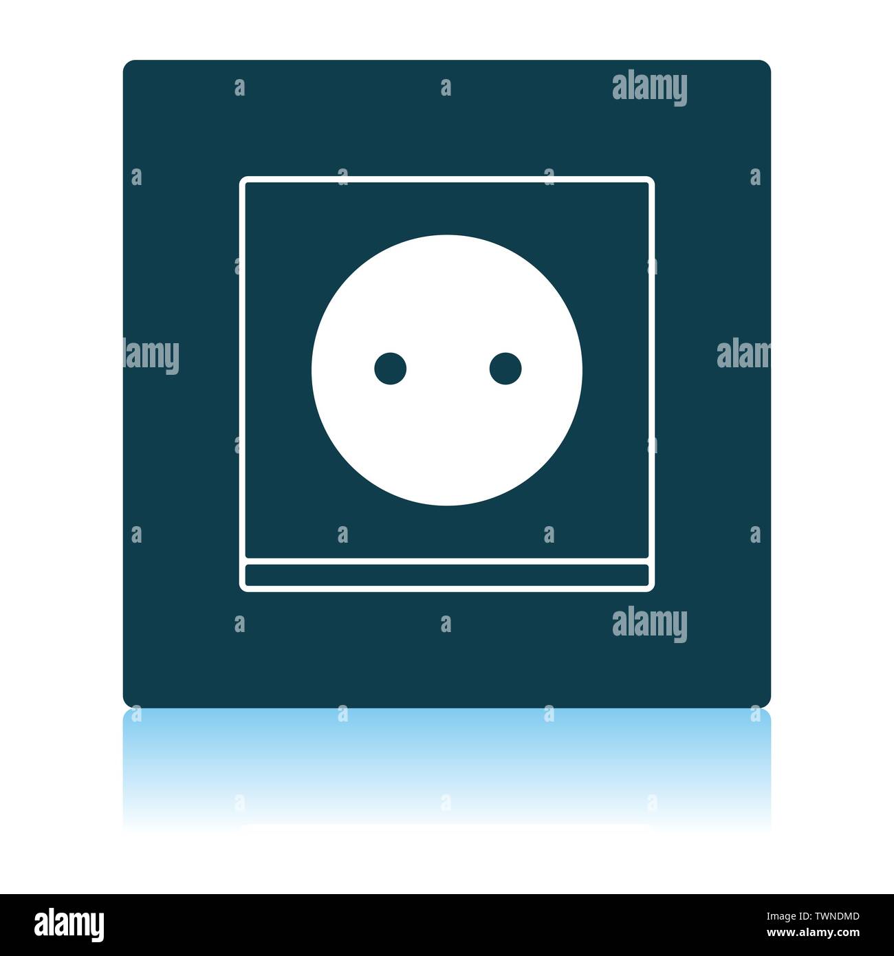 Europe Electrical Socket Icon. Shadow Reflection Design. Vector ...