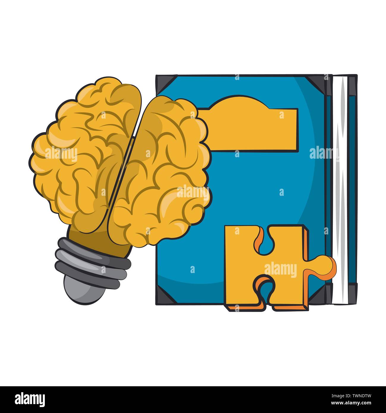 Human brain intelligence and creativity cartoons Stock Vector Image ...