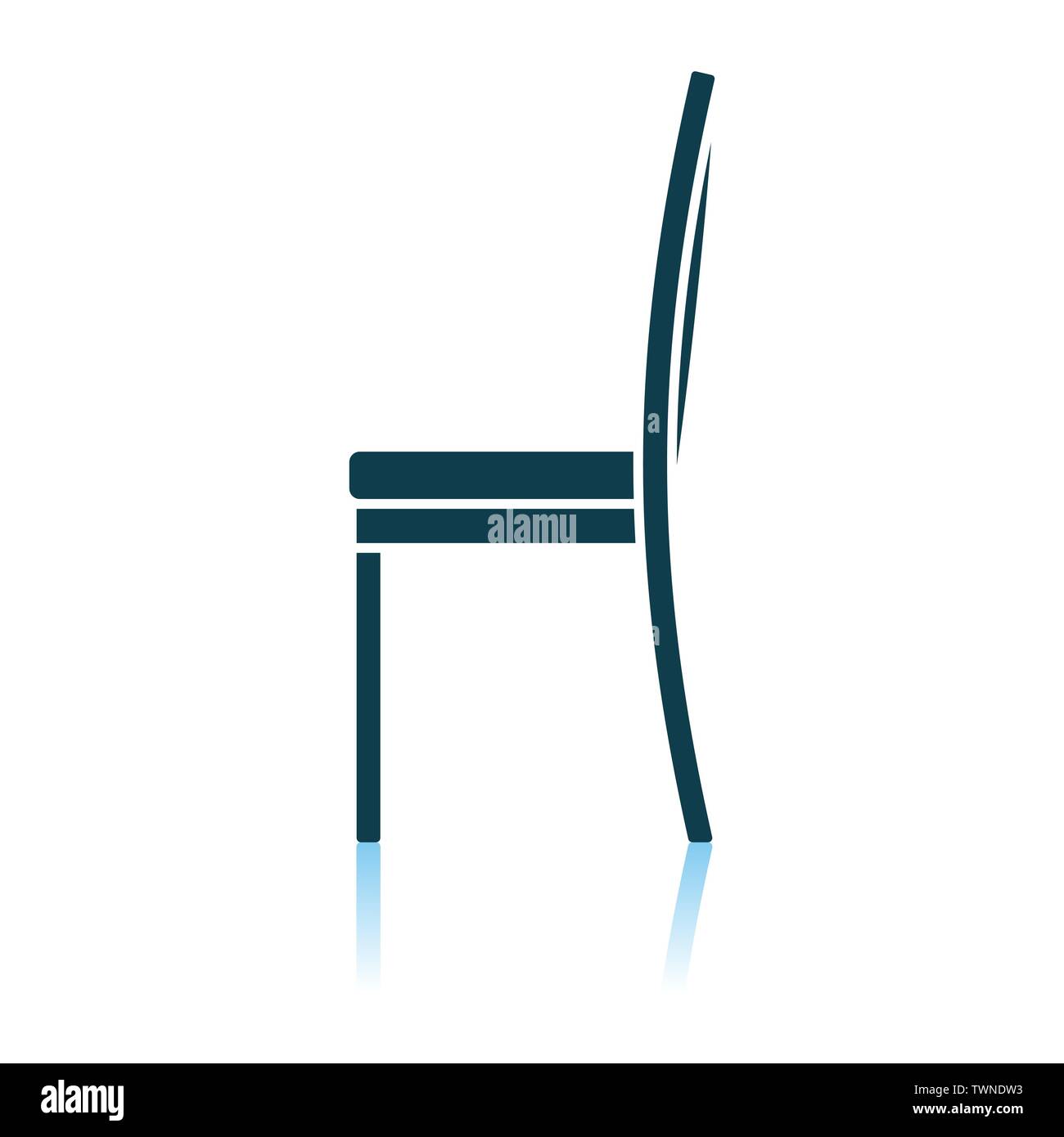 Modern Chair Icon. Shadow Reflection Design. Vector Illustration Stock ...