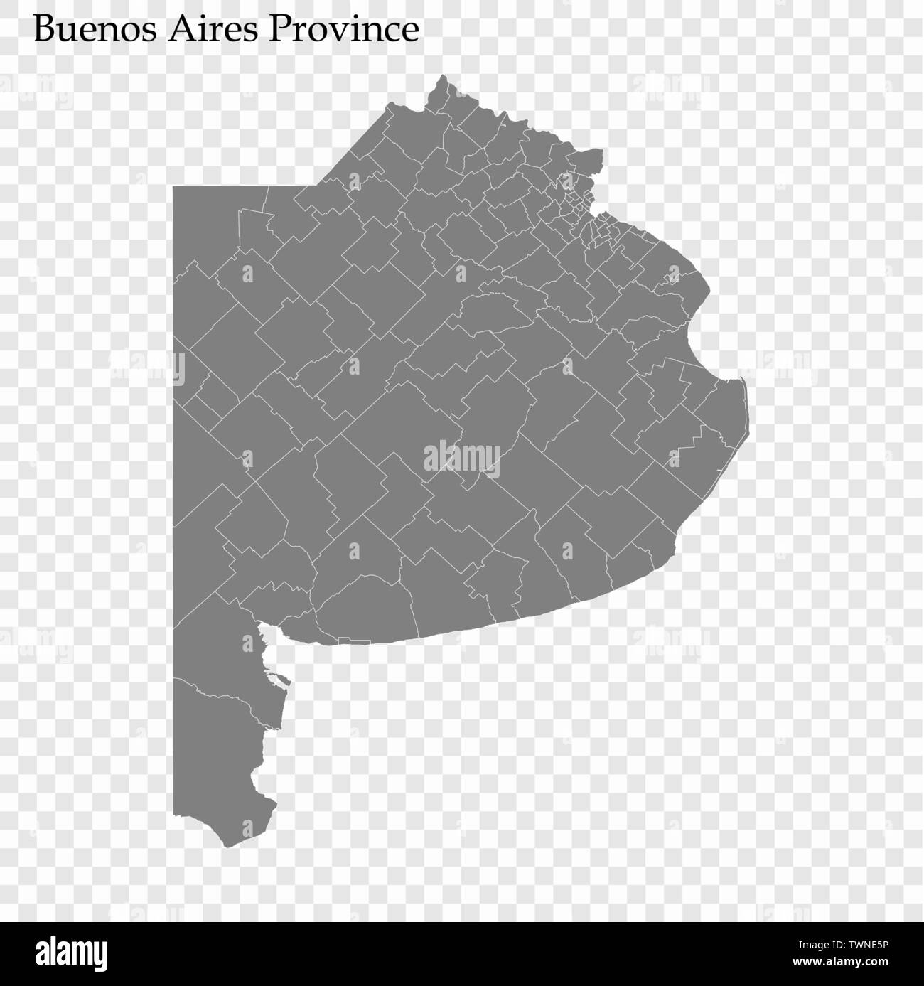 High Quality map of Buenos Aires is a province of Argentina with ...