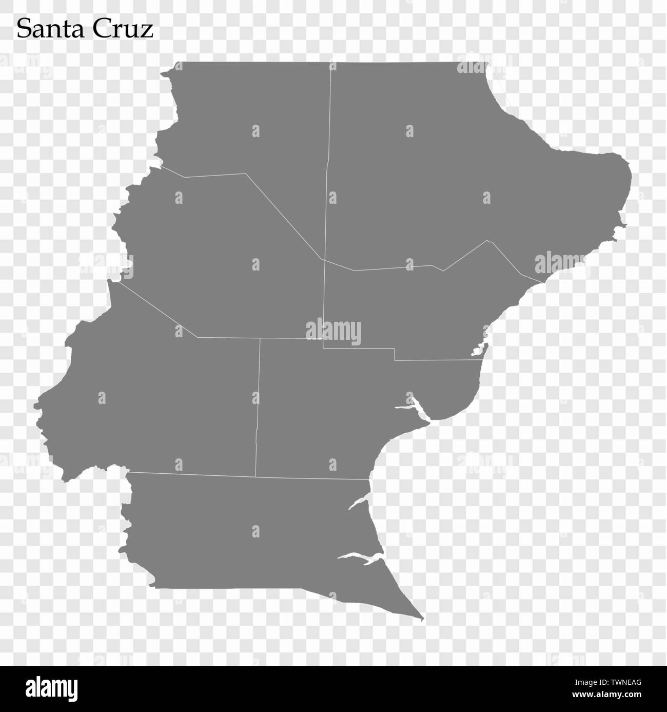 Santa cruz county map Black and White Stock Photos & Images - Alamy
