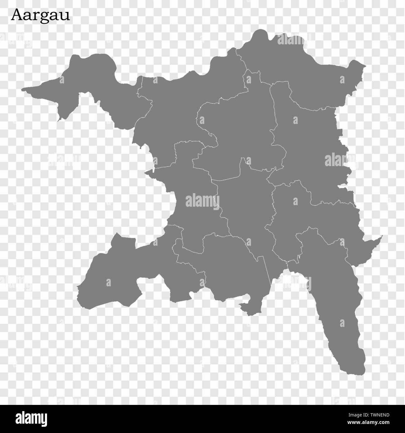 Aargau map hi-res stock photography and images - Alamy