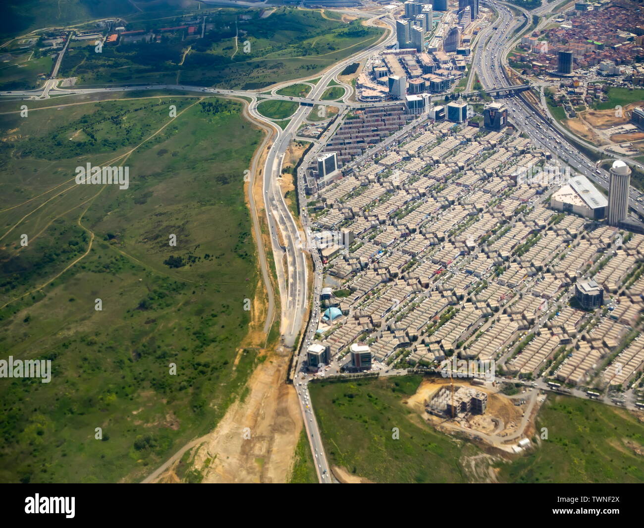 aerial landscape of the community buildings area Stock Photo - Alamy