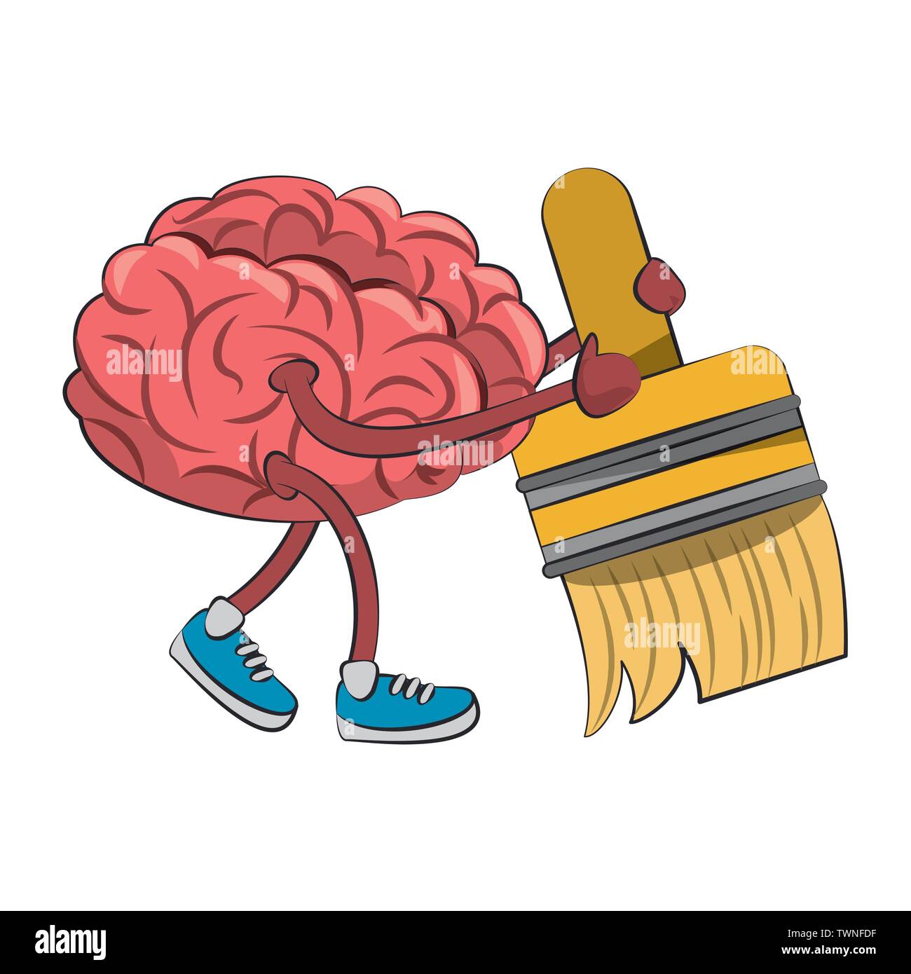 Human brain intelligence and creativity cartoons Stock Vector Image ...