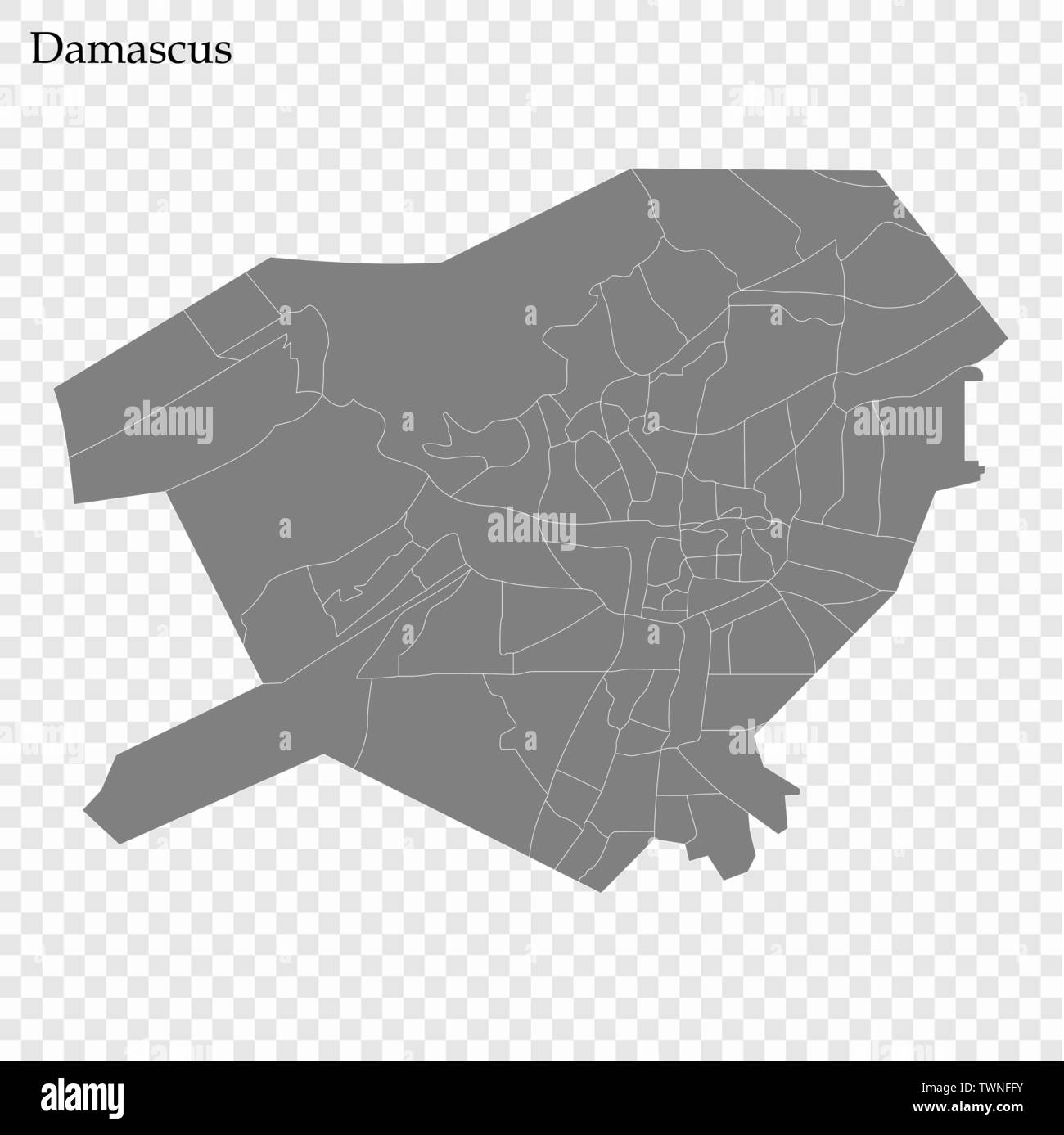 Map of damascus hi-res stock photography and images - Alamy