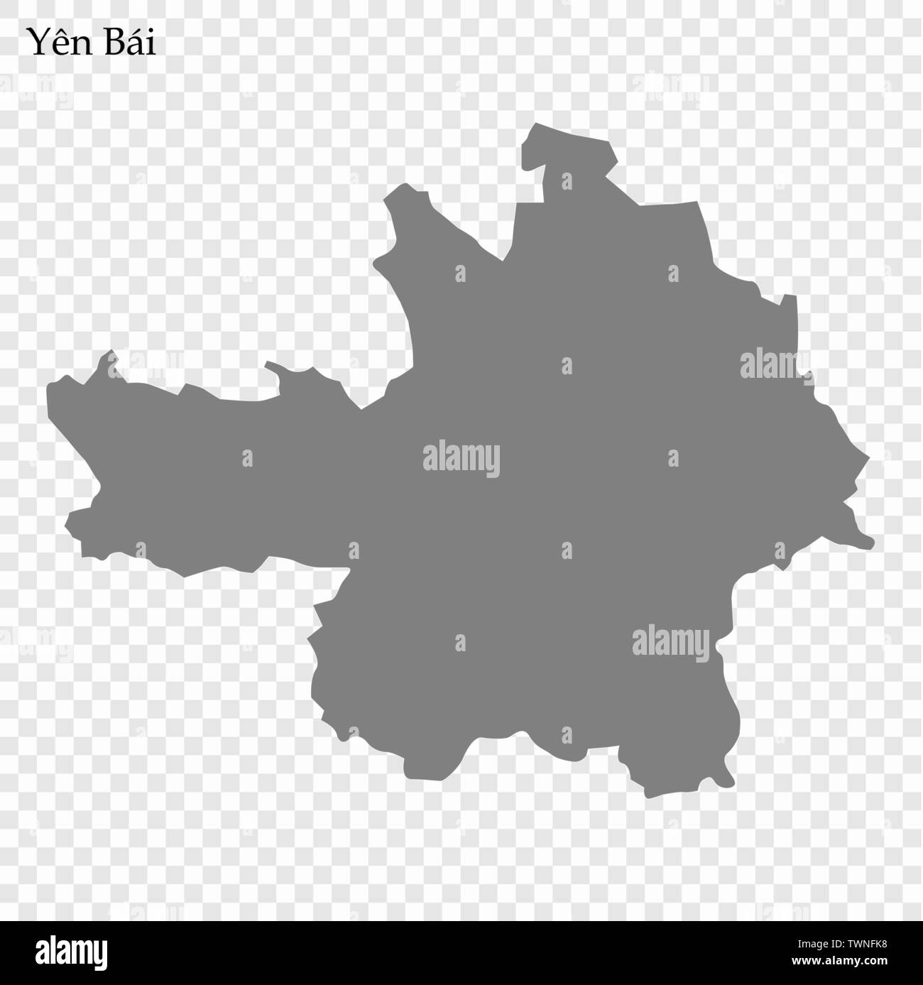 High Quality map of Yen Bai is a province of Vietnam Stock Vector Image ...