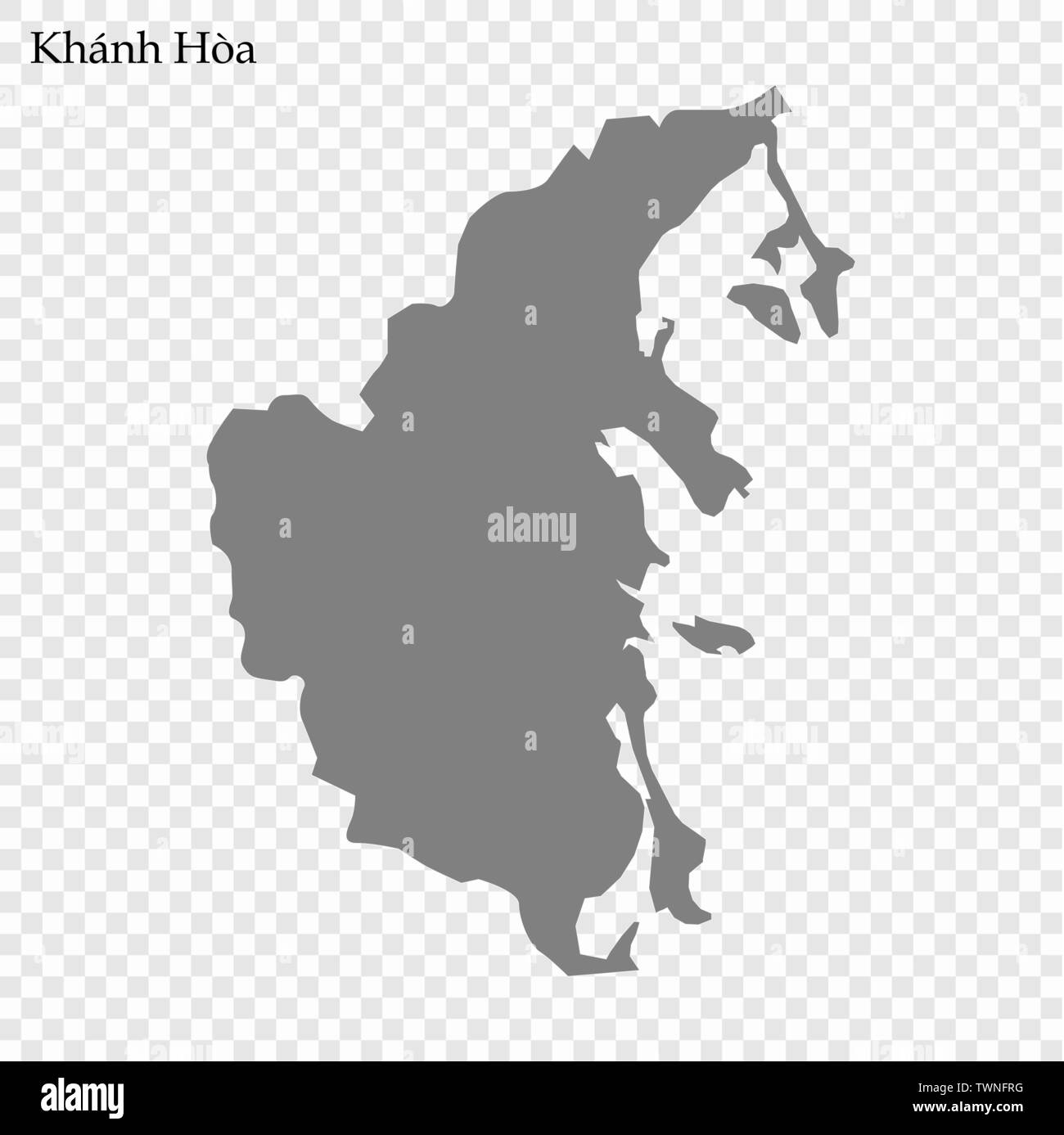 High Quality map of Khanh Hoa is a province of Vietnam Stock Vector ...