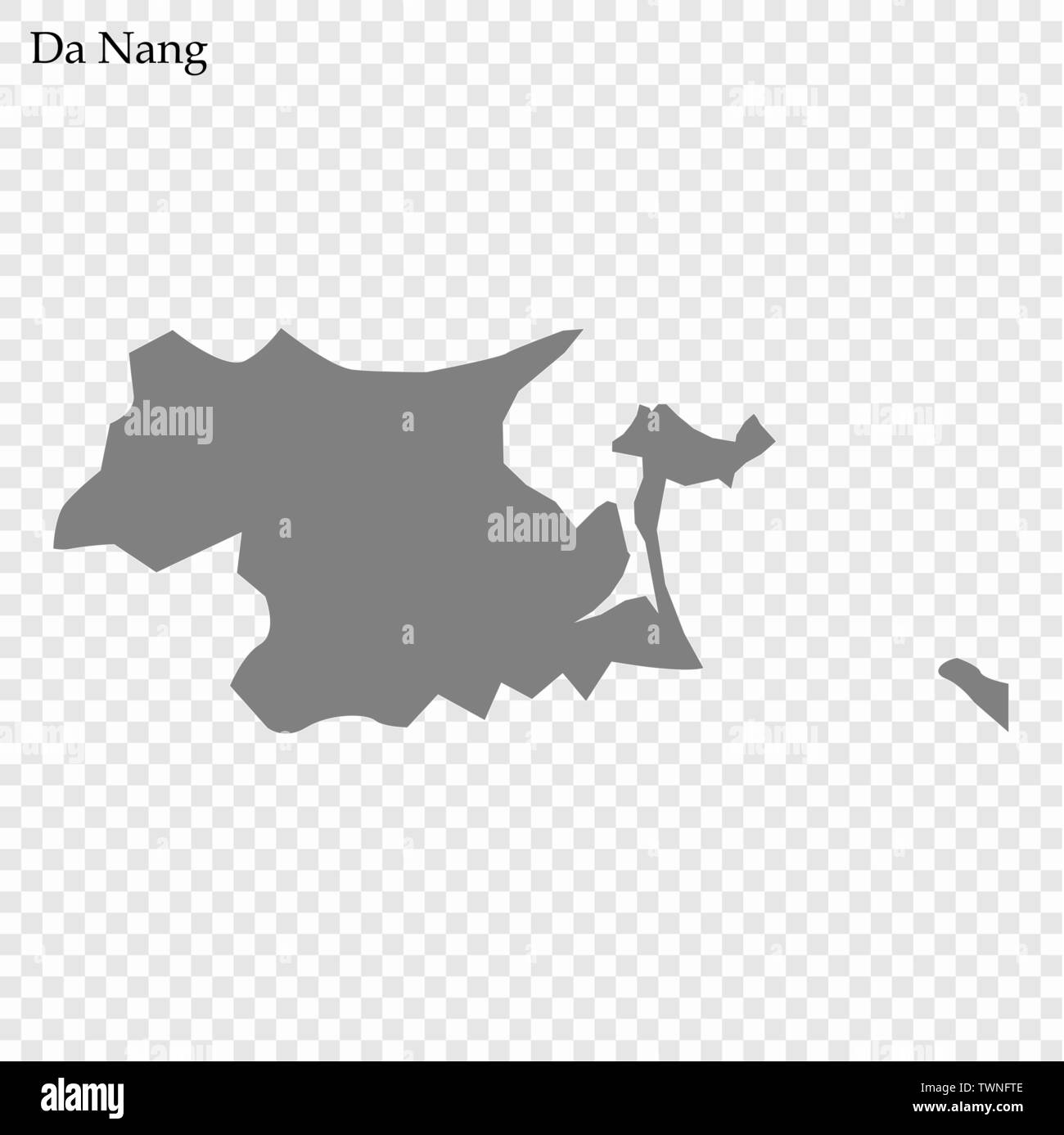 High Quality map of Da Nang City is a province of Vietnam Stock Vector ...