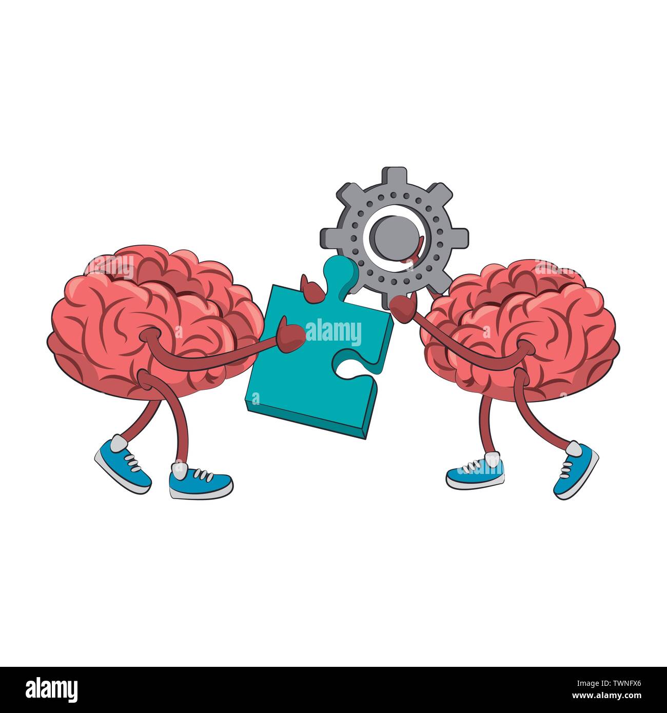 Human brain intelligence and creativity cartoons Stock Vector Image ...