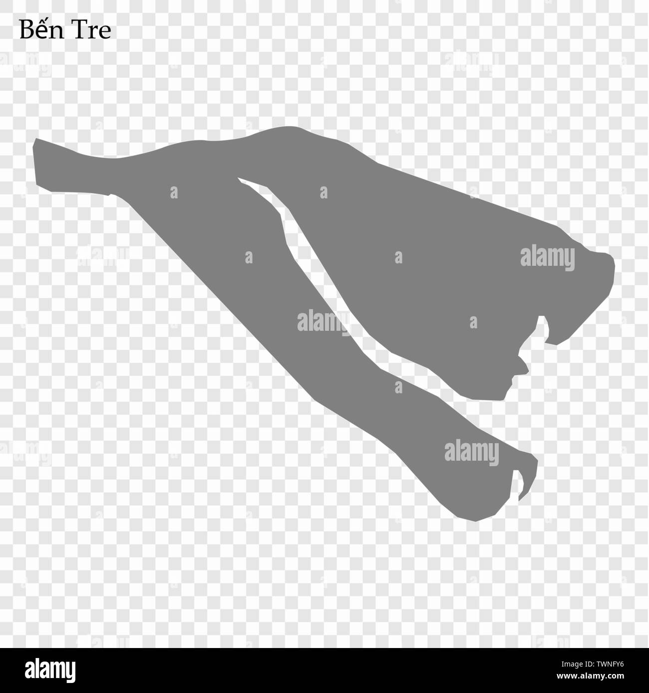 High Quality map of Ben Tre is a province of Vietnam Stock Vector Image ...
