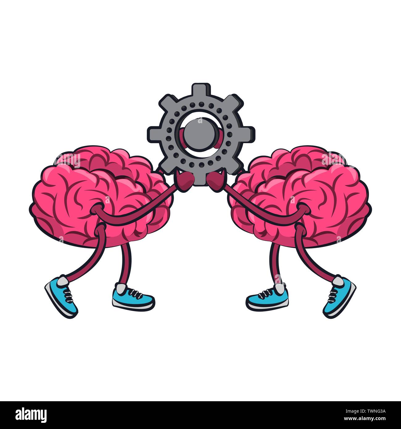 Human brain intelligence and creativity cartoons Stock Vector Image ...