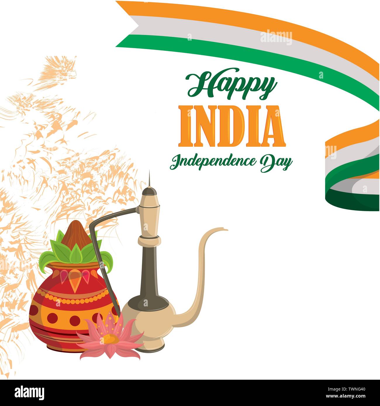 Happy india independence day card Stock Vector Image & Art - Alamy