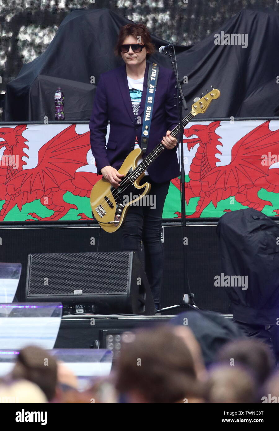 London, UK. 21st June, 2019. Guitarist Nicky Wire of Manic Street ...