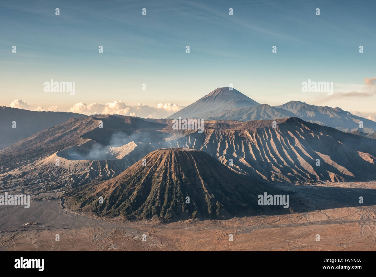 Mount volcano an active, Kawah Bromo, Gunung Batok at morning. Bromo ...