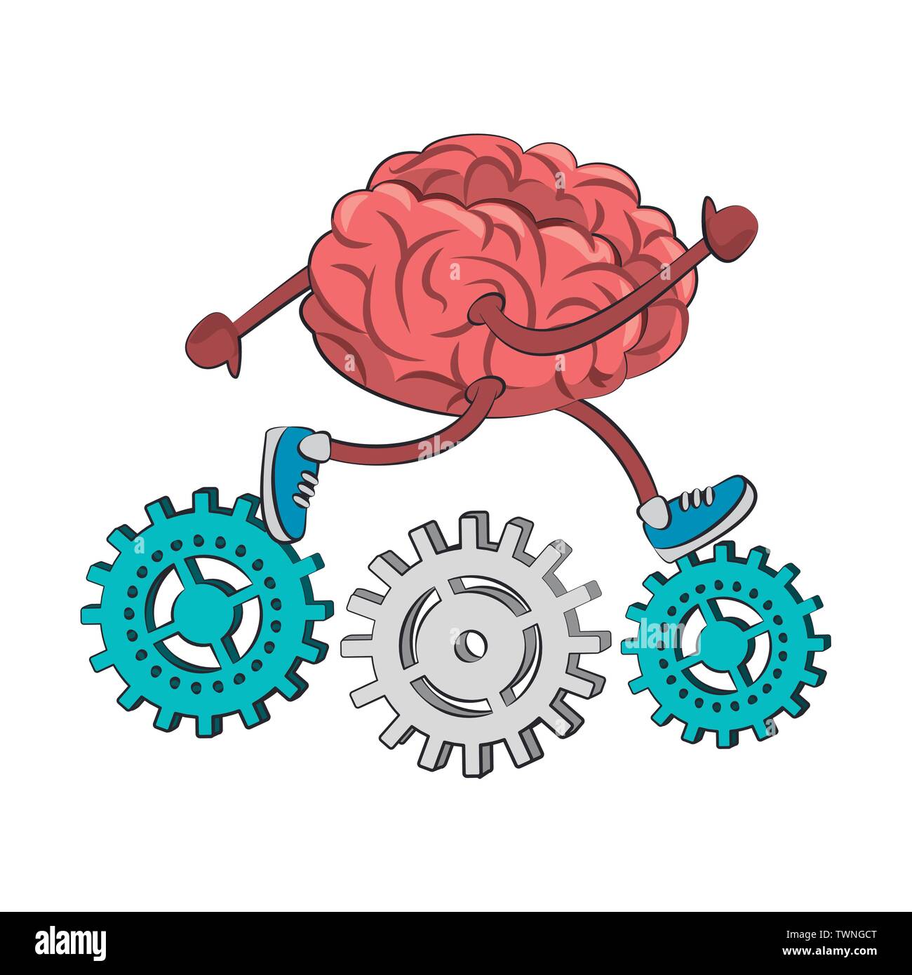 Human brain intelligence and creativity cartoons Stock Vector Image ...