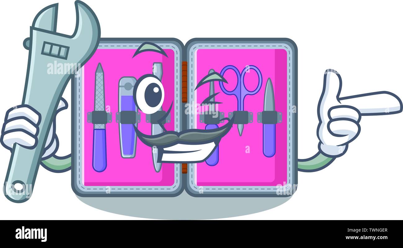 Mechanic manicure kit in the character shape Stock Vector Image & Art ...