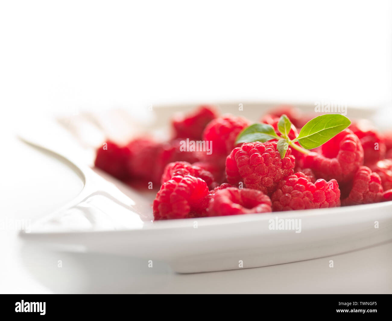 Cup of fresh raspberry artisanal dessert Stock Photo - Alamy