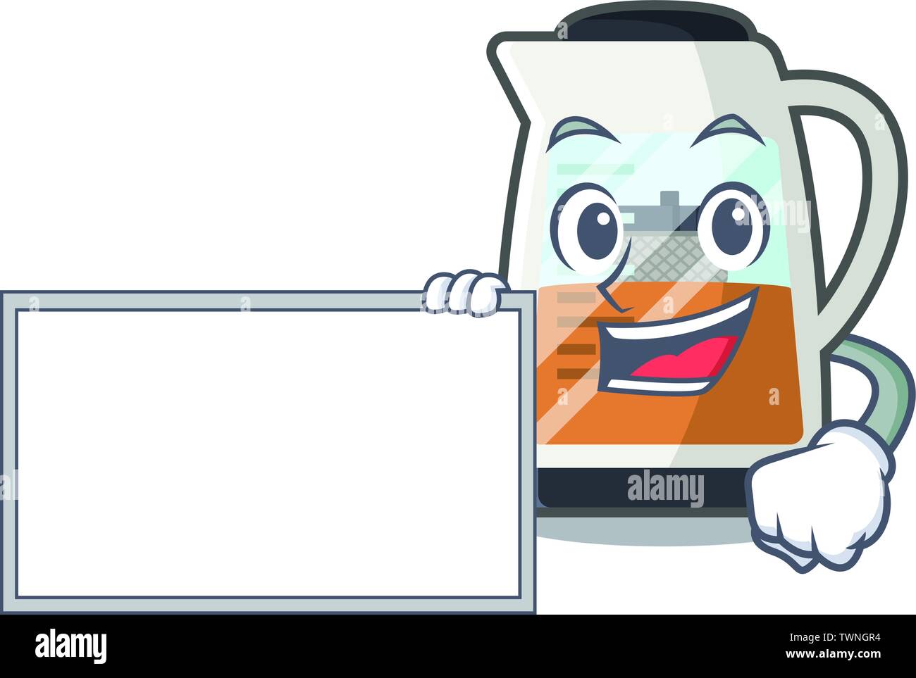 With board tea maker isolated with the mascot Stock Vector Image & Art ...