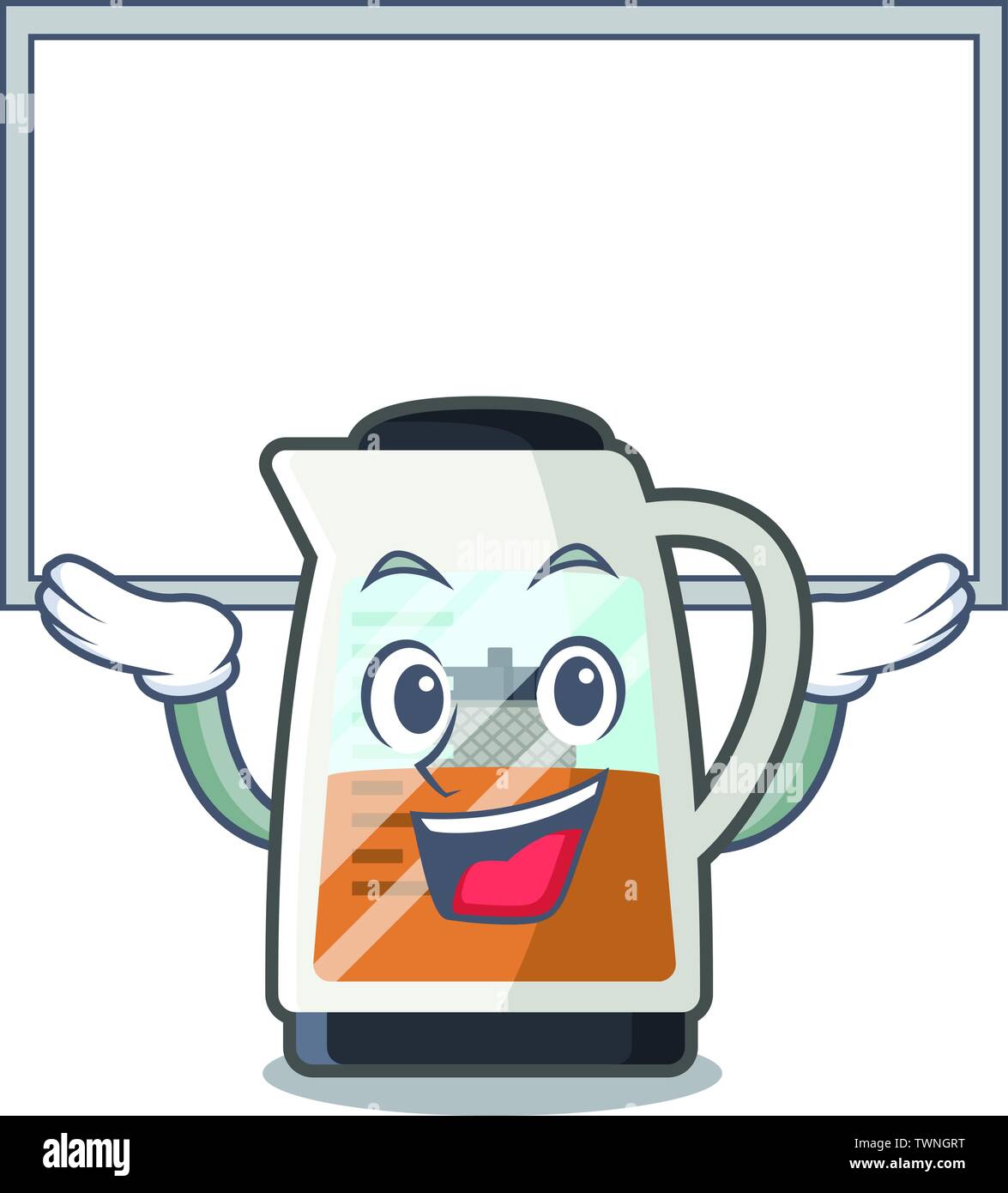 Up board tea maker isolated with the mascot Stock Vector Image & Art ...