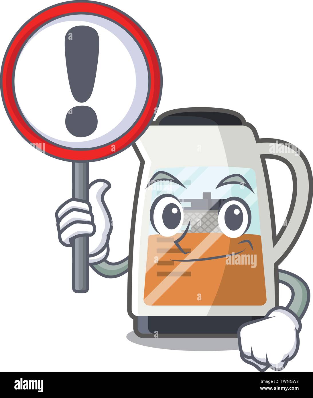 With sign tea maker isolated with the mascot Stock Vector Image & Art ...