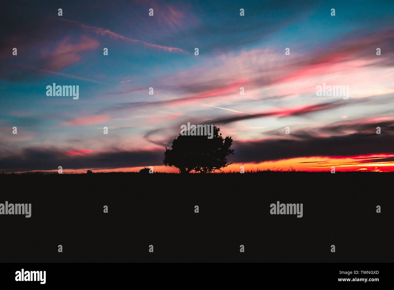 Sunset computer background Stock Photo - Alamy
