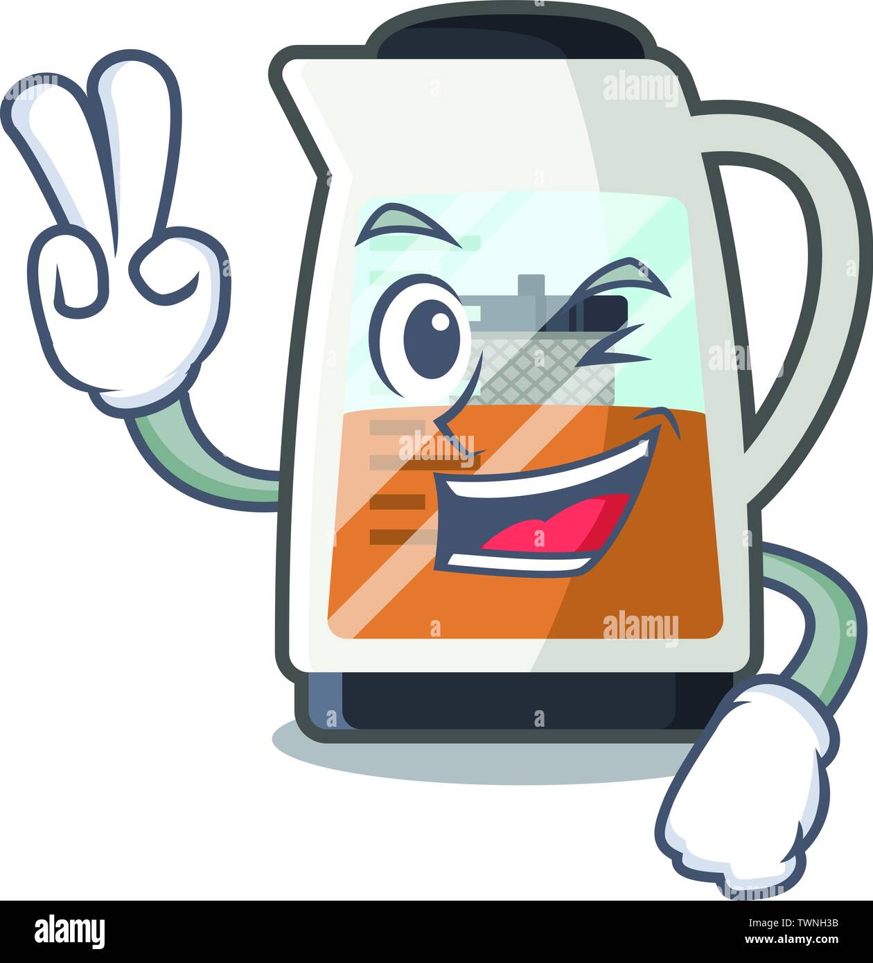 Two finger tea maker in the cartoon shape Stock Vector Image & Art - Alamy