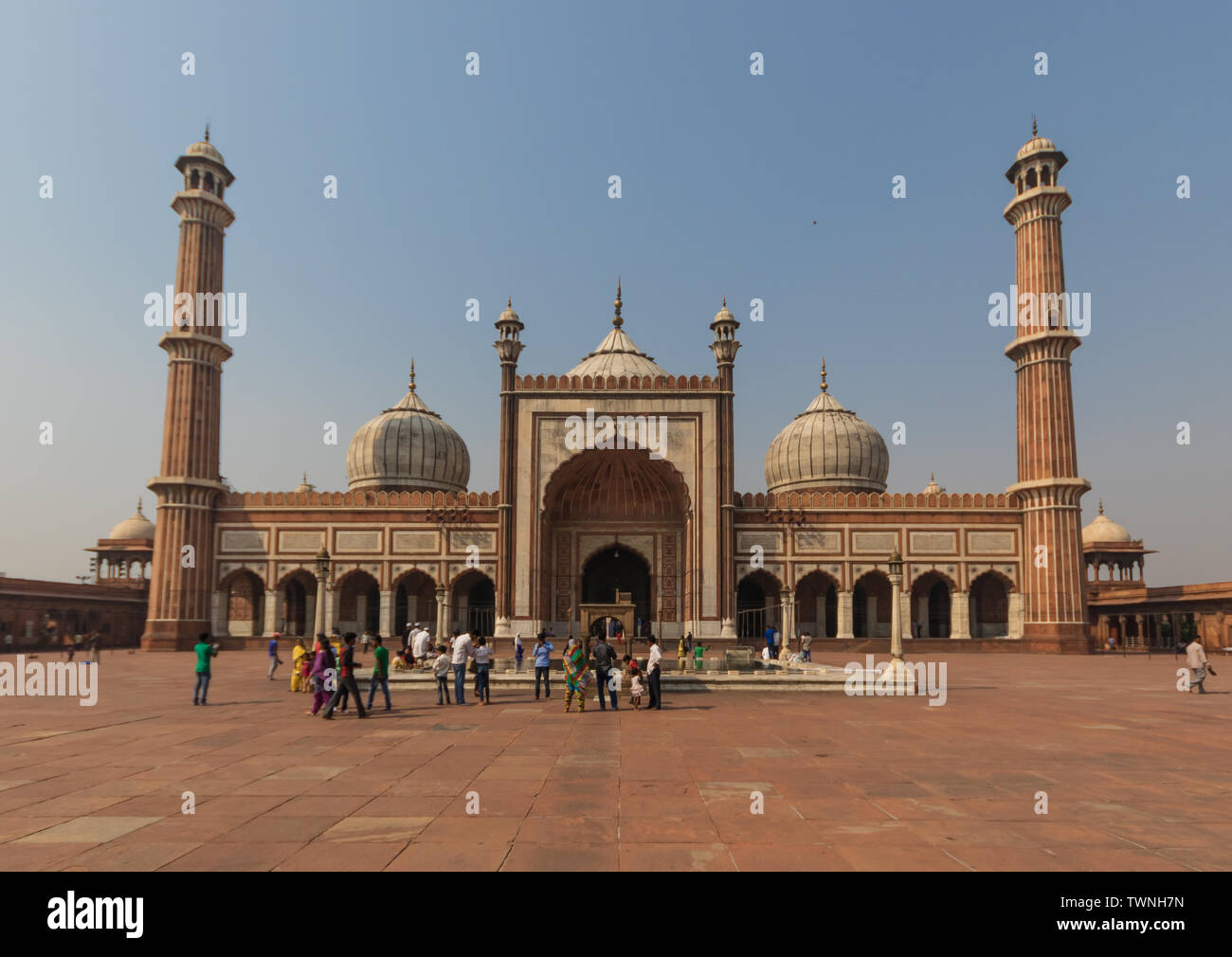 New Delhi, India - one of the most famous mosques in India, the Jama ...