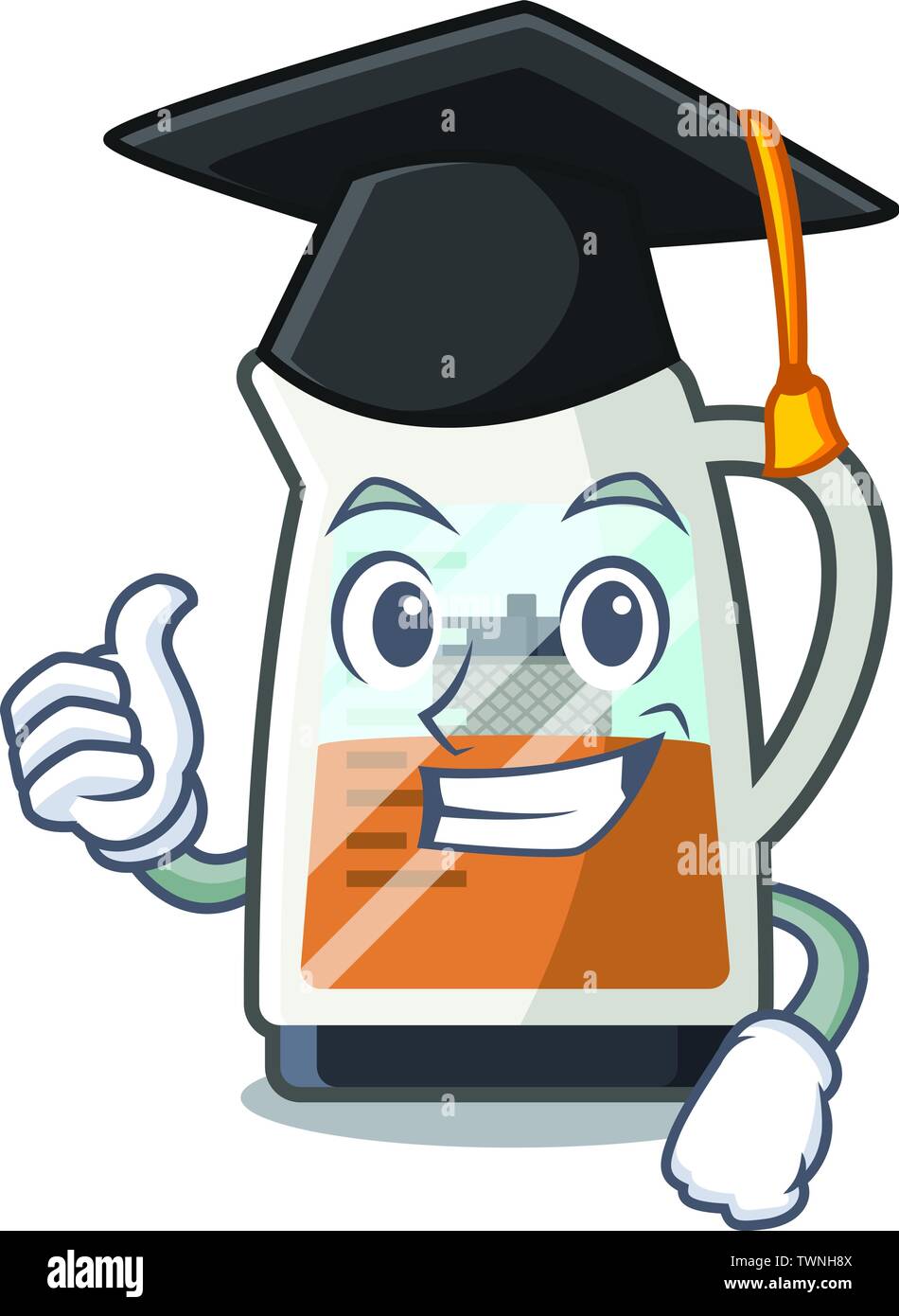 Graduation tea maker in the cartoon shape Stock Vector Image & Art - Alamy