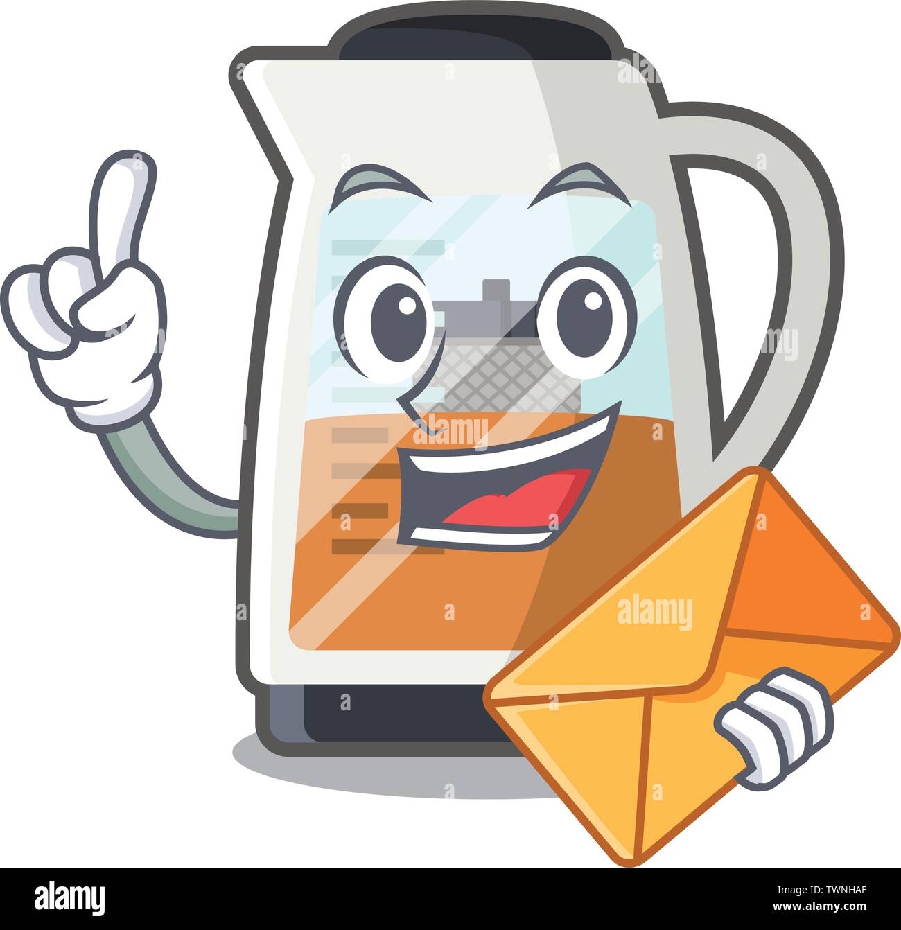 With envelope tea maker in the cartoon shape Stock Vector Image & Art ...