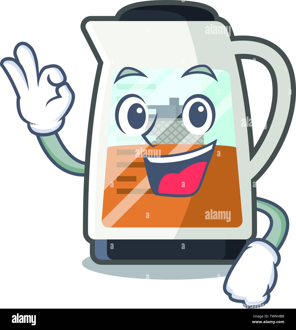 Okay tea maker in the cartoon shape Stock Vector Image & Art - Alamy