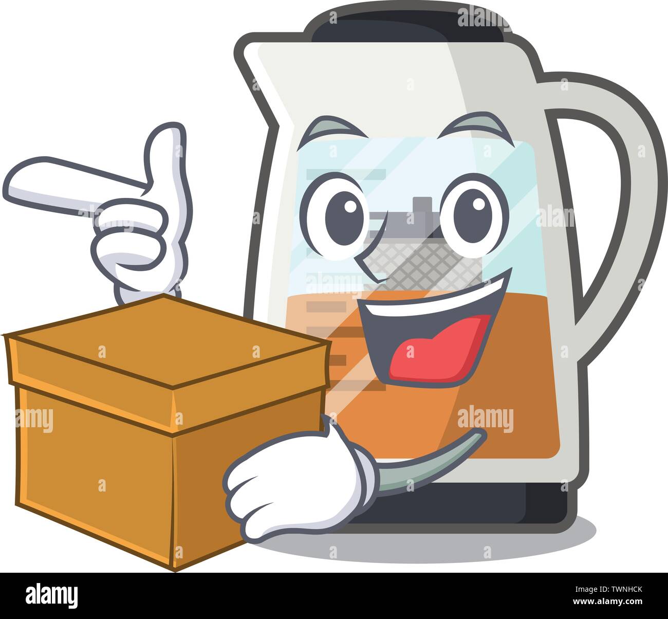 With box tea maker in the cartoon shape Stock Vector Image & Art - Alamy