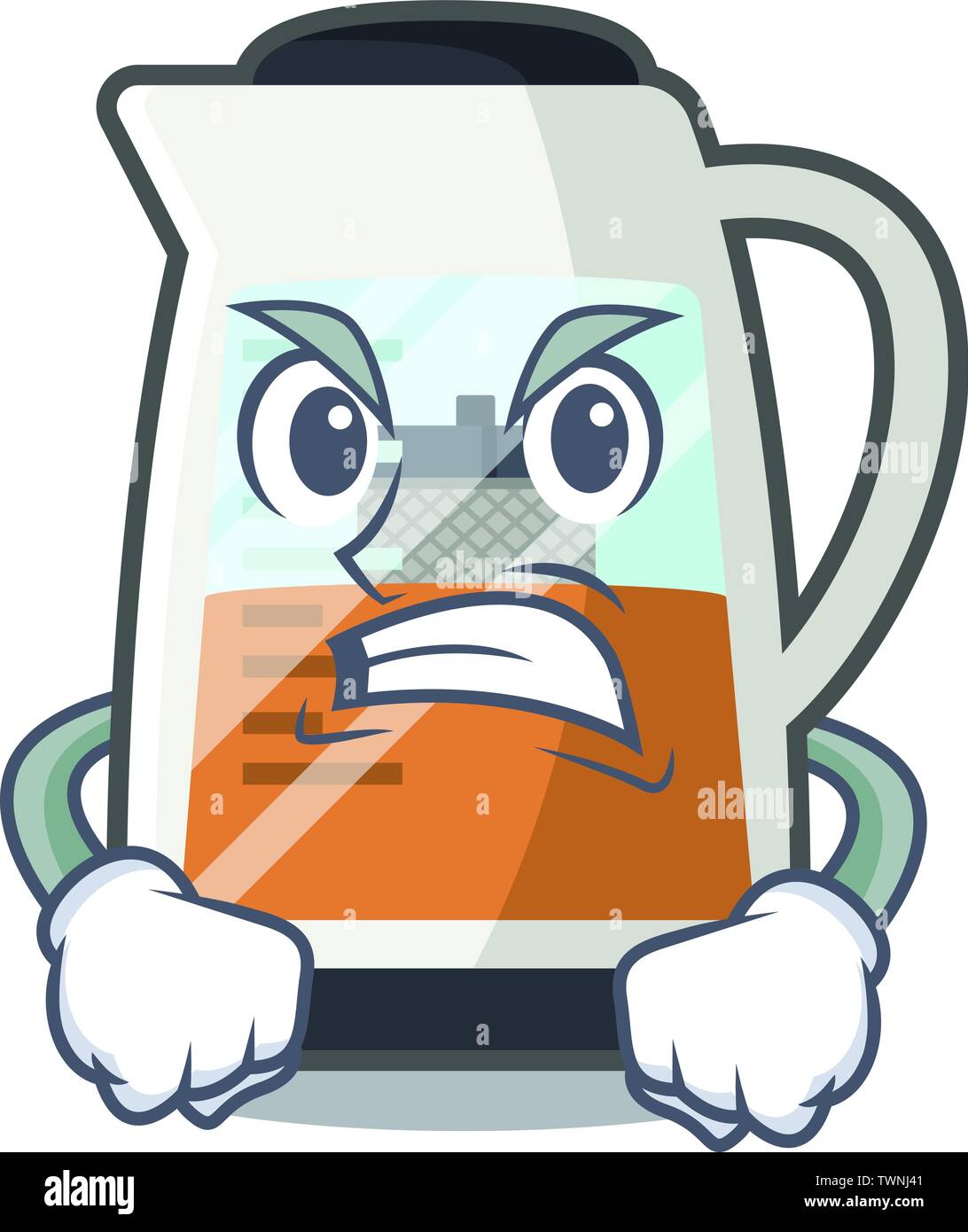 Angry tea maker is served in cartoon bottle Stock Vector Image & Art ...