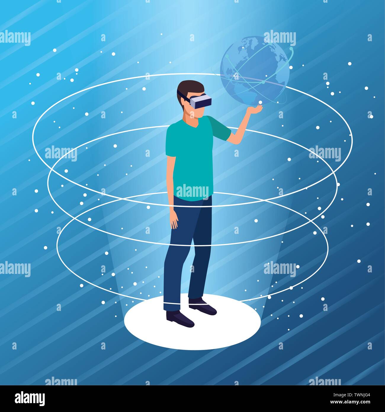 Virtual reality glasses technology Stock Vector Image & Art - Alamy