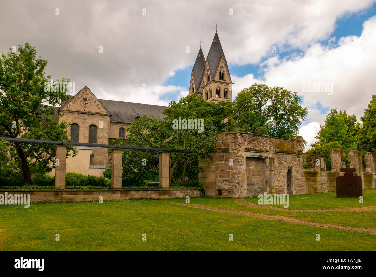 KOBLENZ - GERMANY - JUNE 11, 2019: The Basilica of St. Castor is the ...