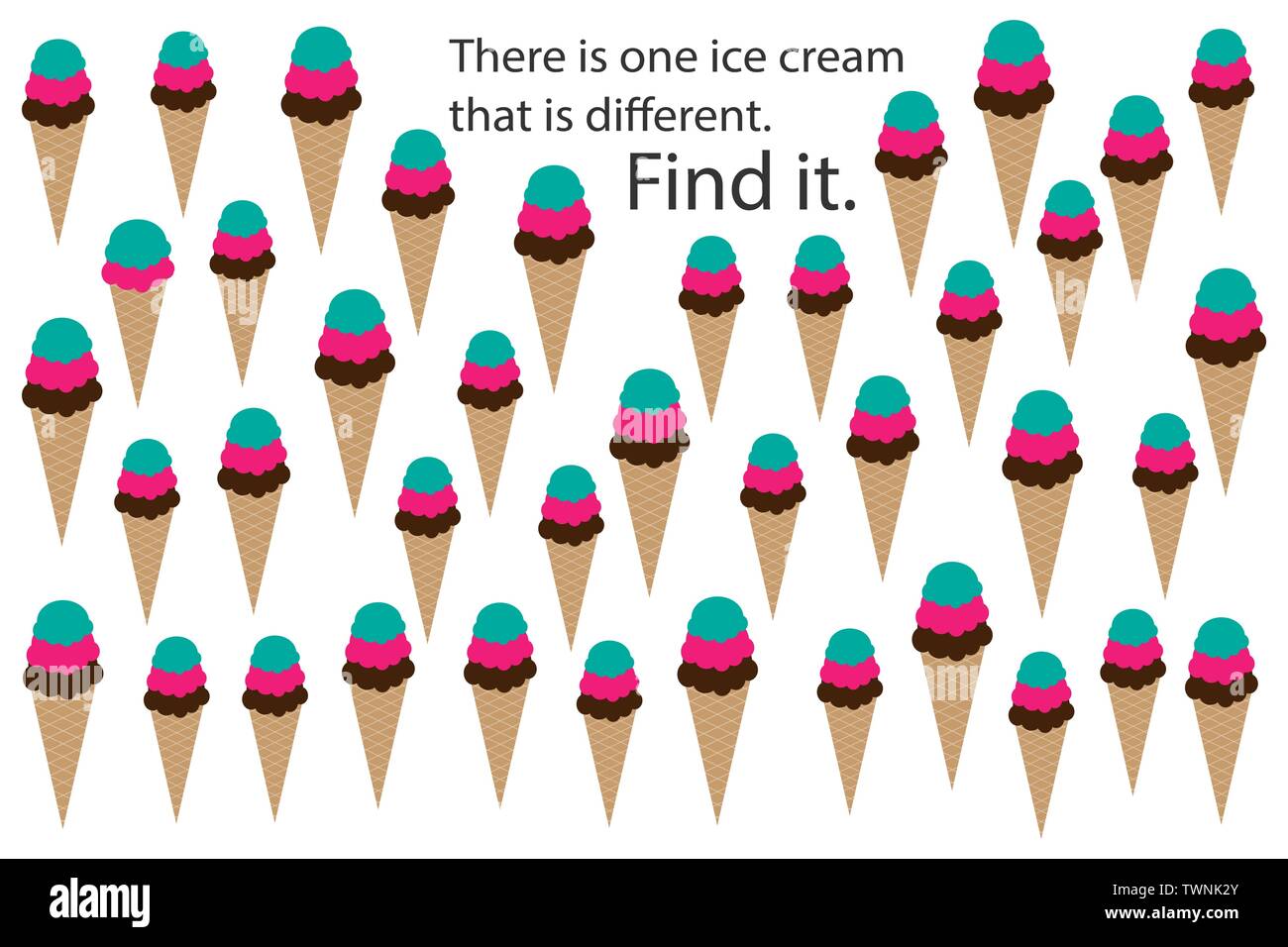 Find ice cream that different, spring fun education puzzle game for ...