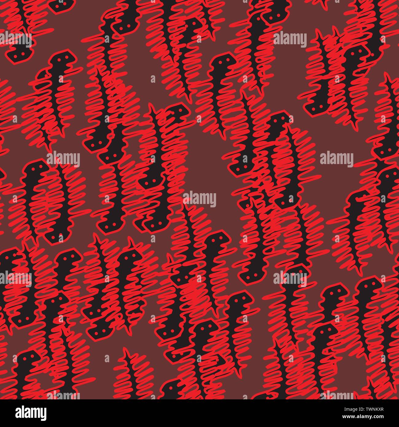 Red Outline Lizards Seamless Pattern Stock Vector Image & Art - Alamy