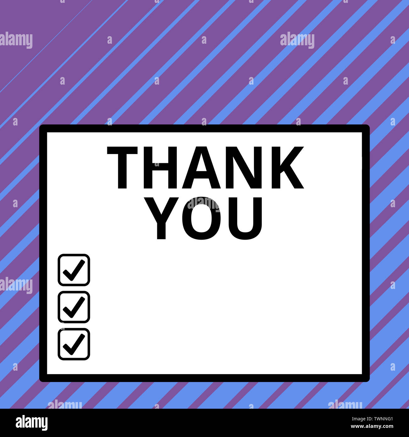 Conceptual hand writing showing Thank You. Concept meaning a polite ...