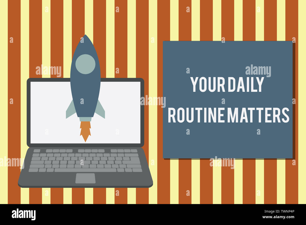 Writing note showing Your Daily Routine Matters. Business concept for ...