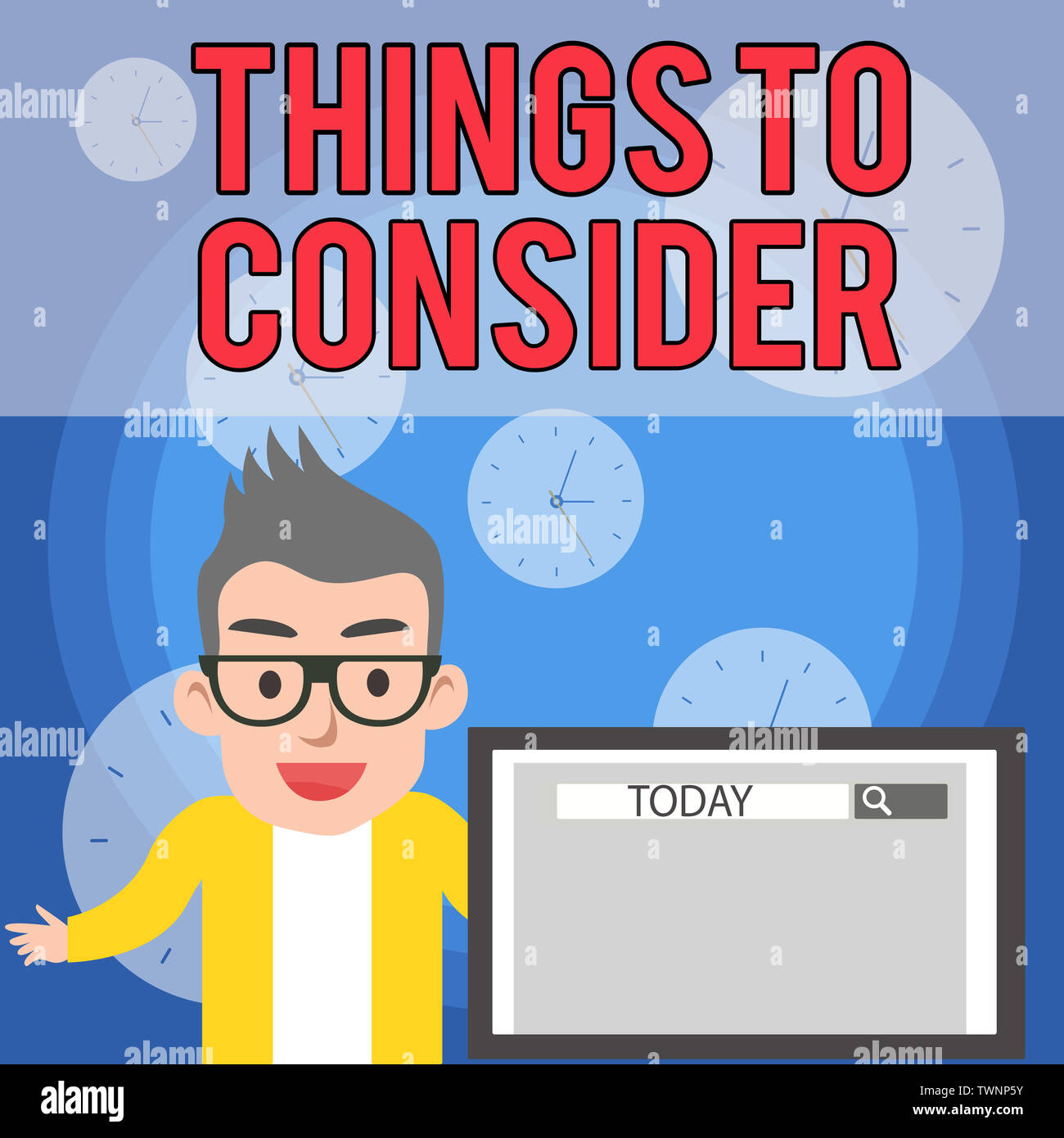 Writing note showing Things To Consider. Business concept for think ...