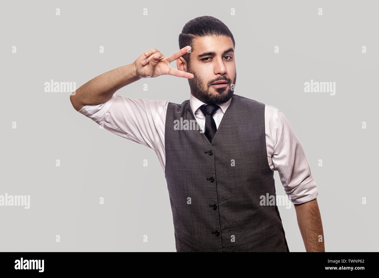 Peace sign turkish man hi-res stock photography and images - Alamy