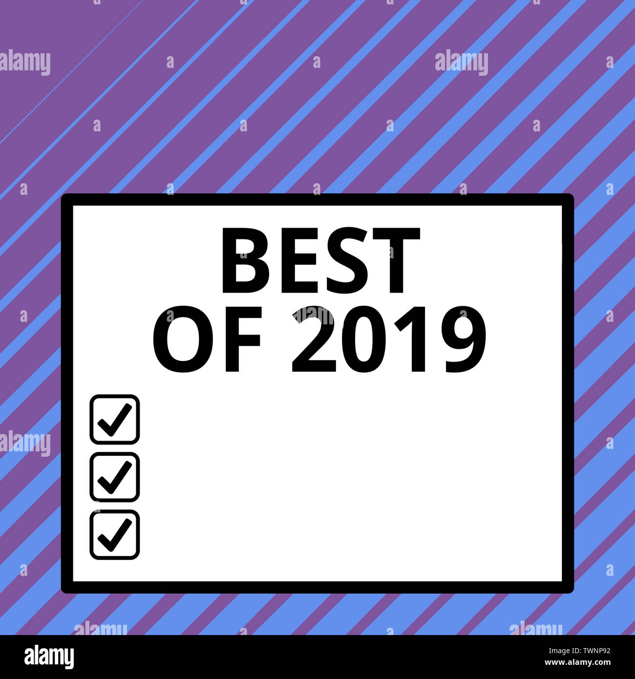 Conceptual hand writing showing Best Of 2019. Concept meaning great and ...