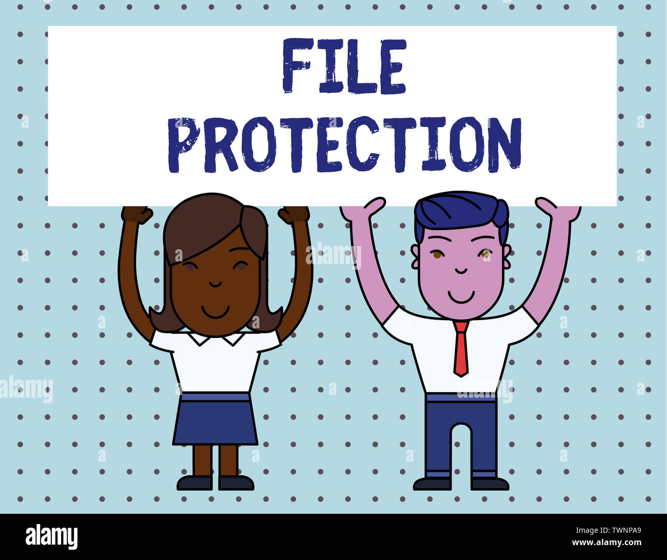 Conceptual Hand Writing Showing File Protection Concept Meaning