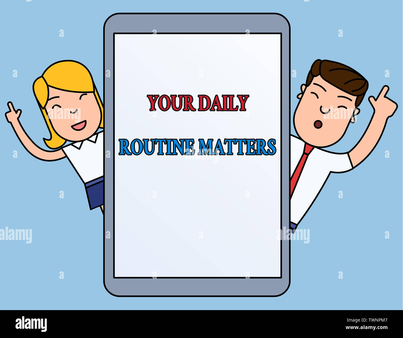 Writing note showing Your Daily Routine Matters. Business concept for ...