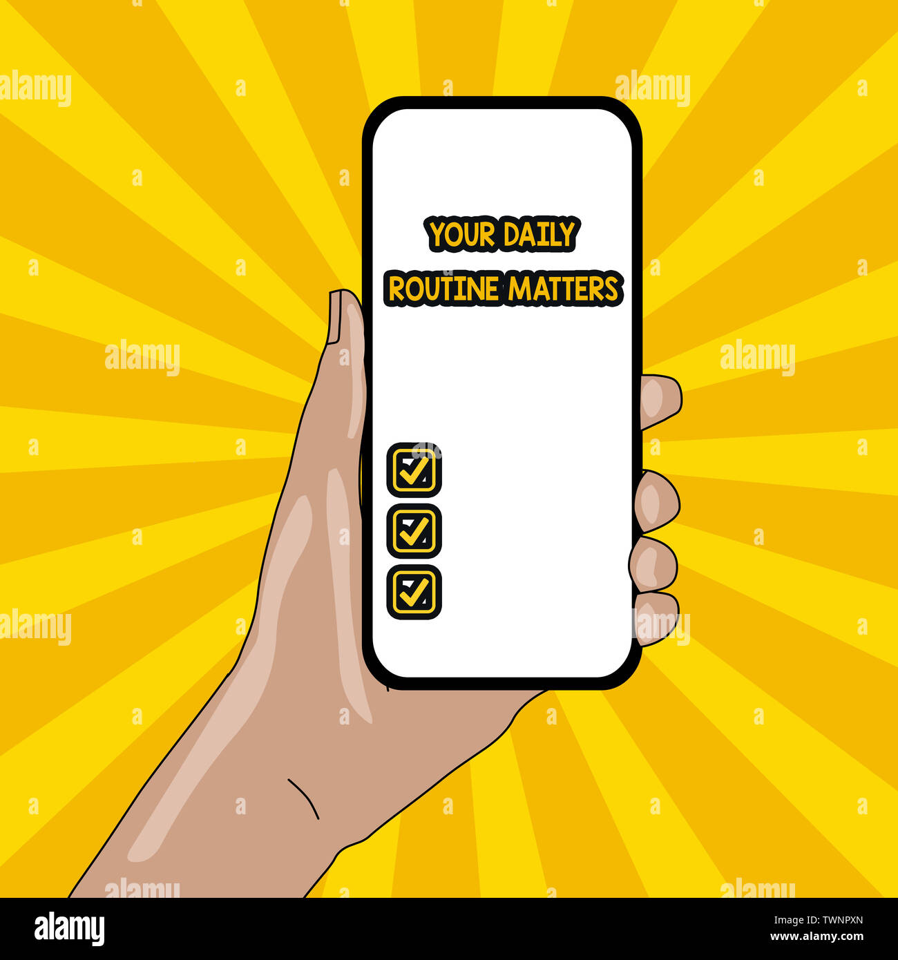 Text sign showing Your Daily Routine Matters. Business photo text ...