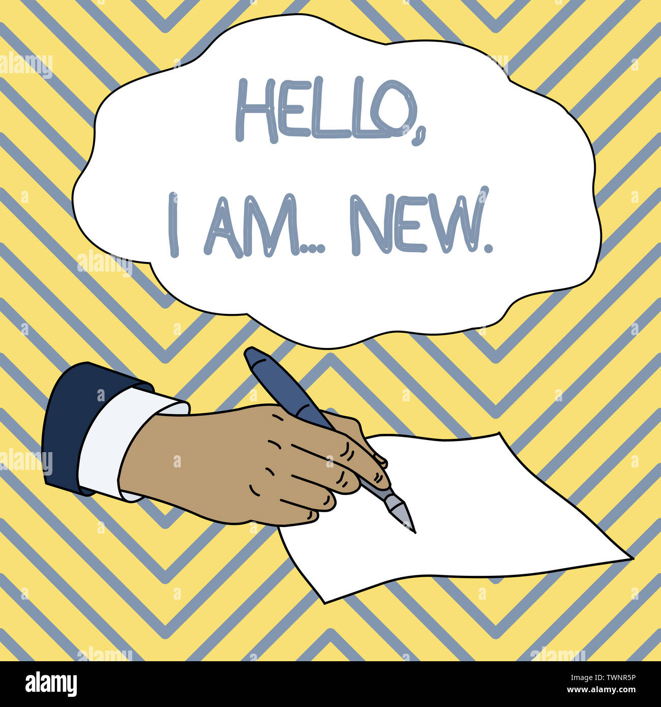 Conceptual hand writing showing Hello I Am New. Concept meaning ...